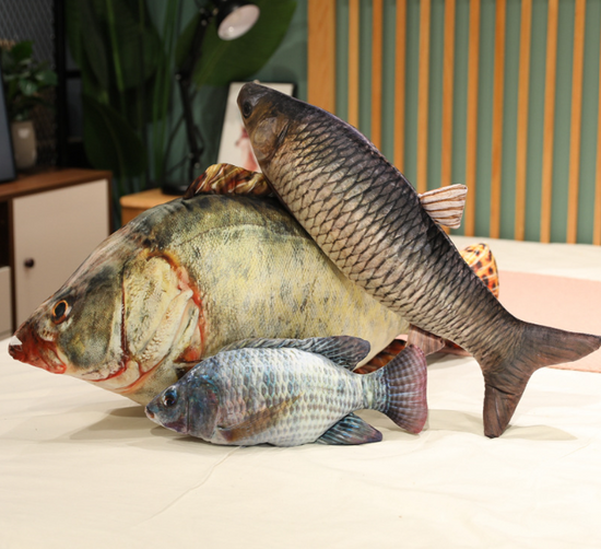Fish Lifelike/3D Simulation Plush Toys 30/40/60/80/100cm -Tilapia/Carp ...