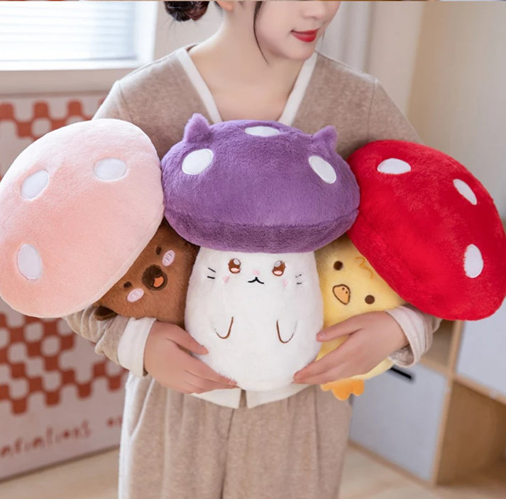 Funny Animal Mushroom Hybrid Plush Toys 32cm - Cat/Duck/Capybara – SJJ ...